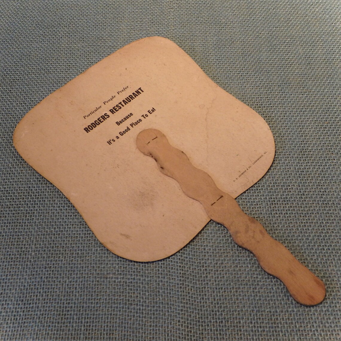 Paper Advertising Fan Rodgers Restaurant Vintage | Etsy