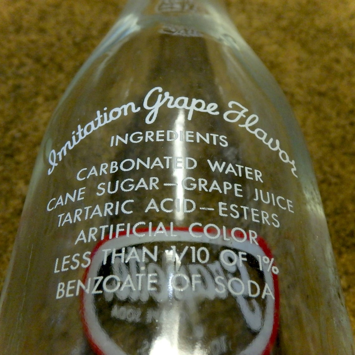Grapette Grape Soda Bottle King Size 10 oz White Red | Etsy