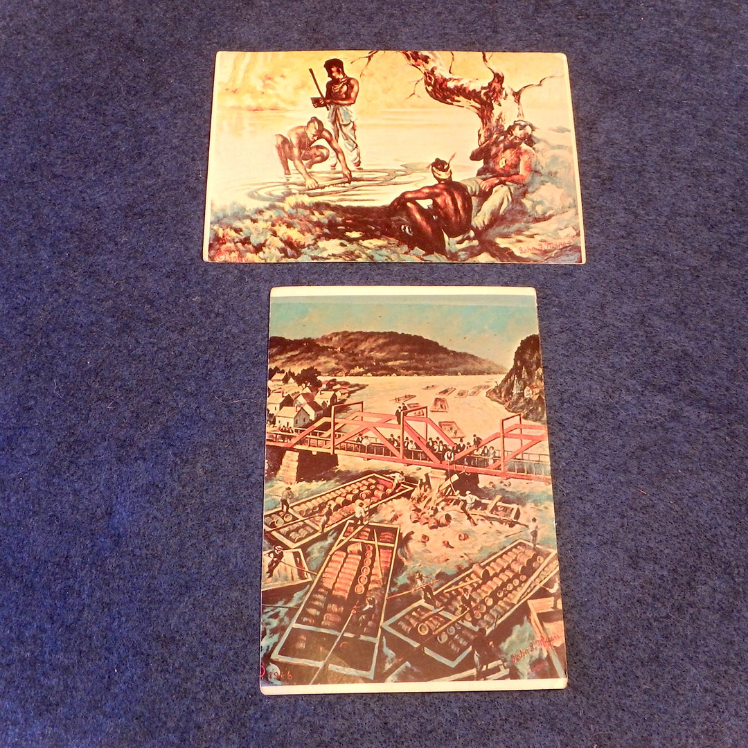 2 Postcards With Scenes From the Pond Freshet Disaster Oil - Etsy