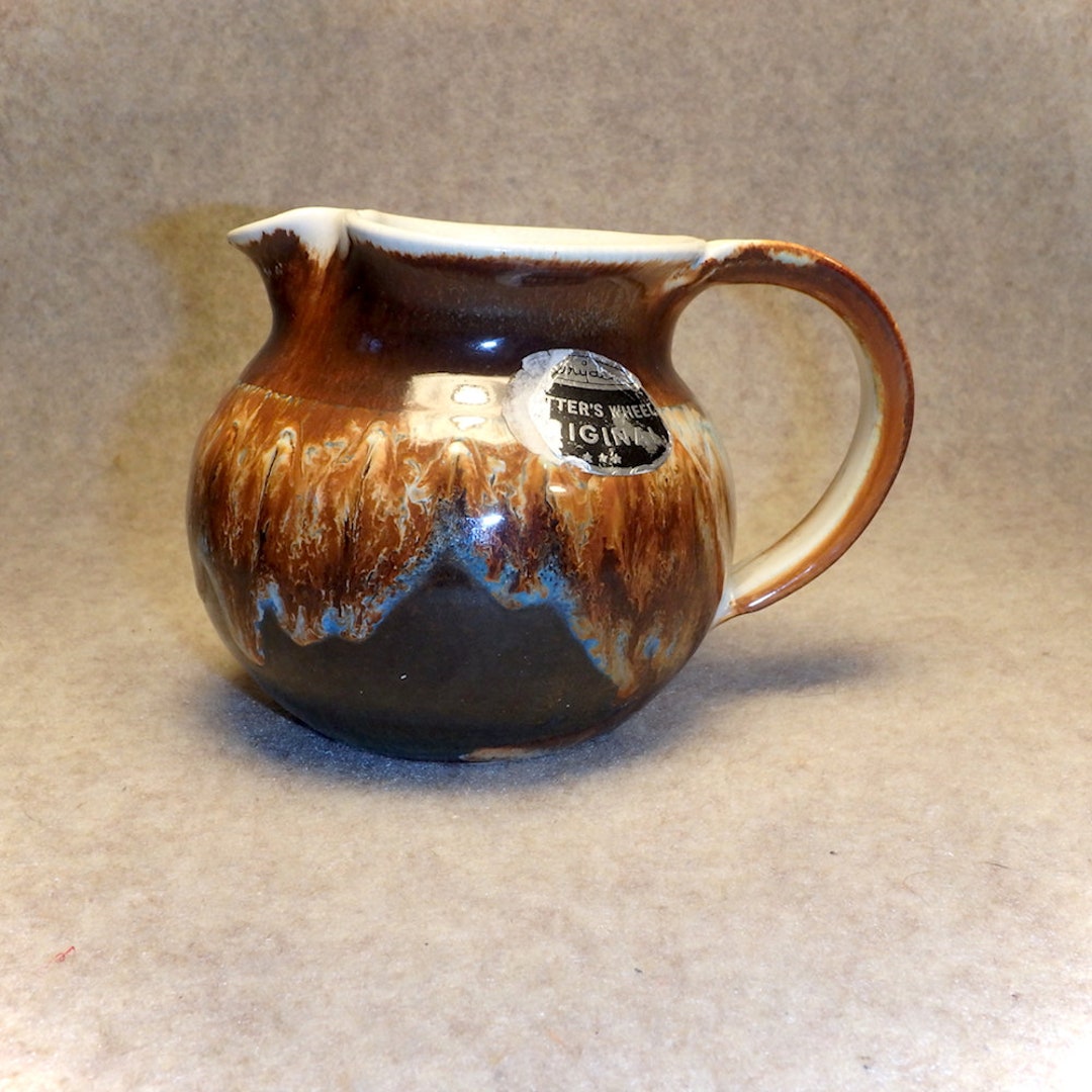 Dryden Potter Creamer Drip Glaze Potter's Wheel Original Sticker 1981 ...