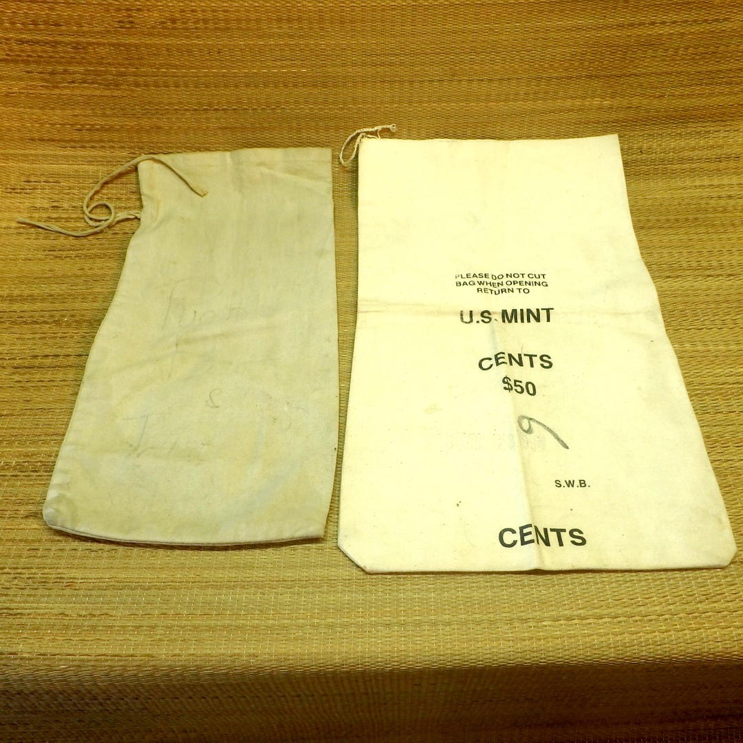 Vintage U. S. Mint & Bank Coin Canvas Bags - Heavy Duty Canvas, - Etsy