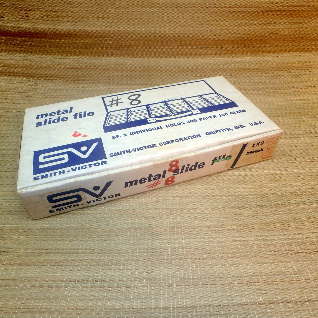Vintage SV Slide File Storage Box - 35mm Transparency Cardboard Mounts ...