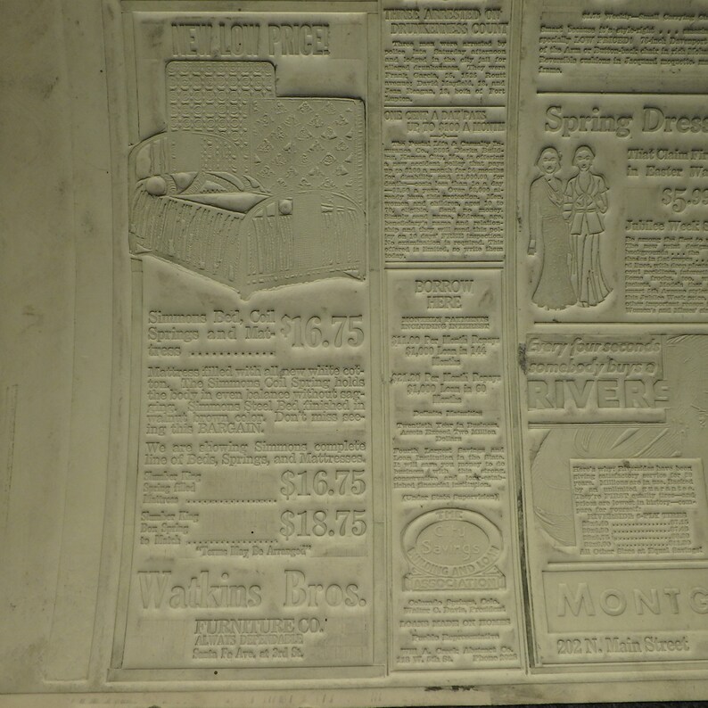 The Pueblo Chieftain 1931 Newspaper Flong Sunday Morning - Etsy