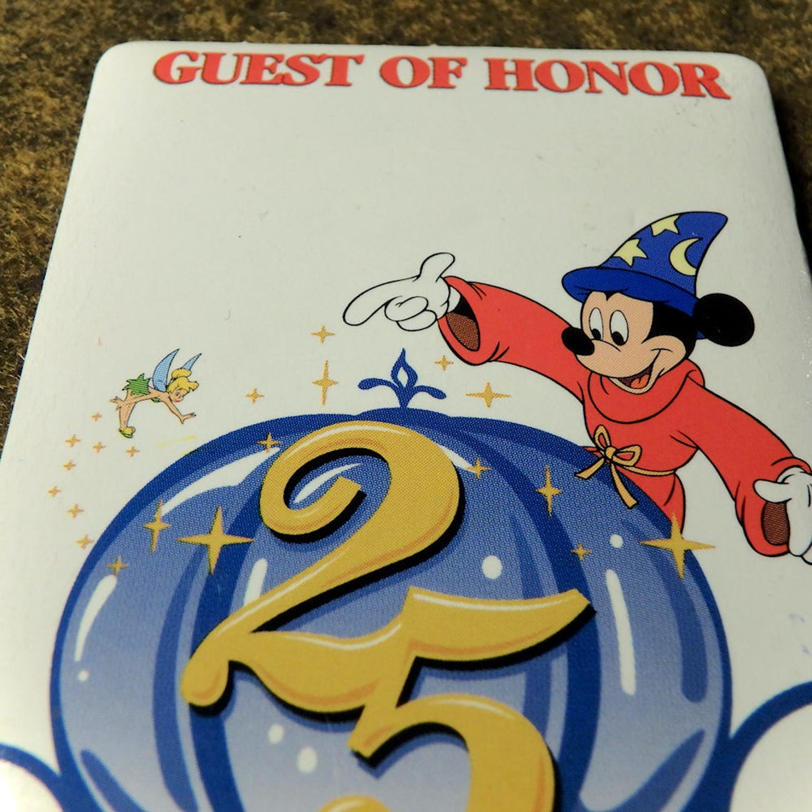 WDW 25th Anniversary Guest Of Honor Badge Vintage Walt | Etsy