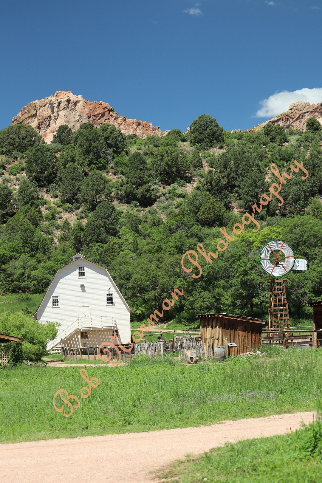 Rocky Mountain Barn & Windmill - Color Photography - Digital Download ...