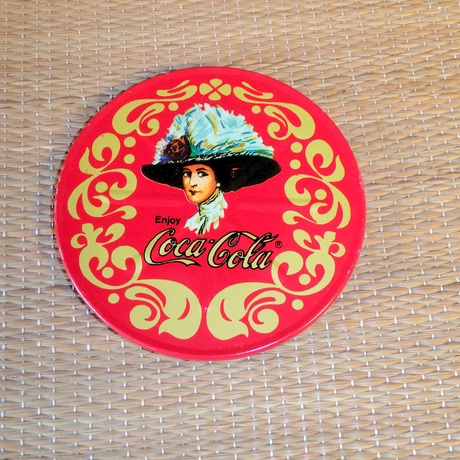 Coca-cola Coaster Set 6 Coasters and Storage Tin Metal W/ - Etsy