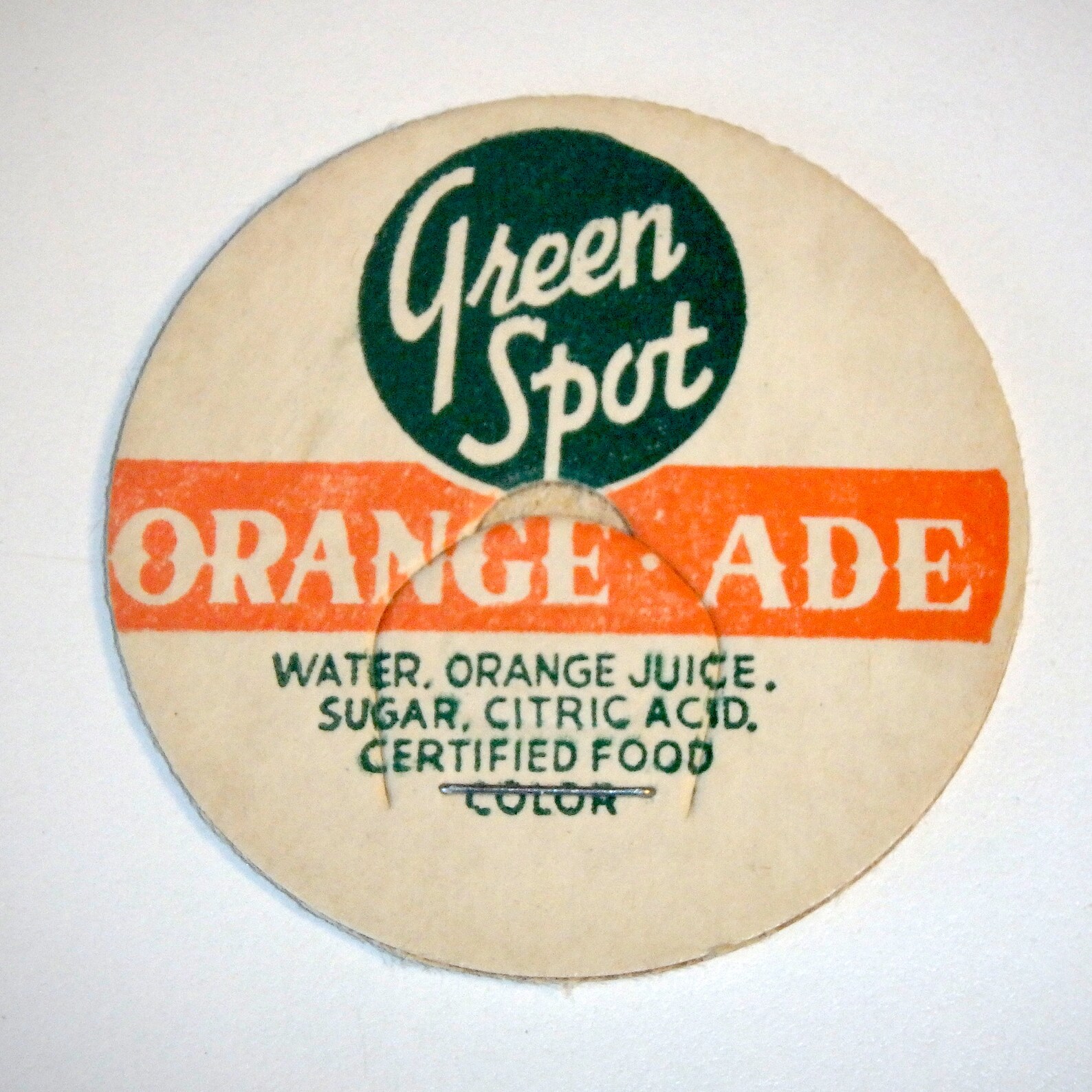 500 Vintage Green Spot Orange-ade Bottle Cap - Milk Bottle Cap Lid - Etsy
