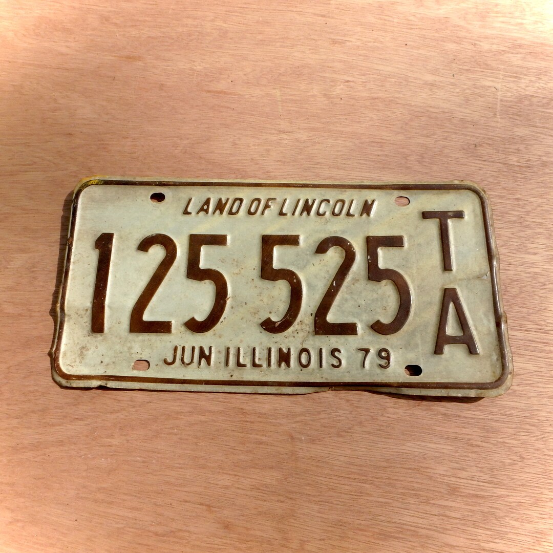 Vintage License Plate - 125 525 TA - Brown on White - Dated June 1979 ...