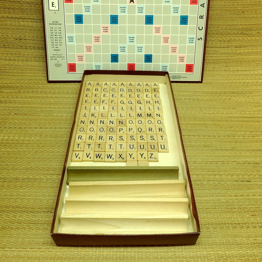 Vintage Scrabble Board Game, Complete - Plus the Scrabble Word Guide ...