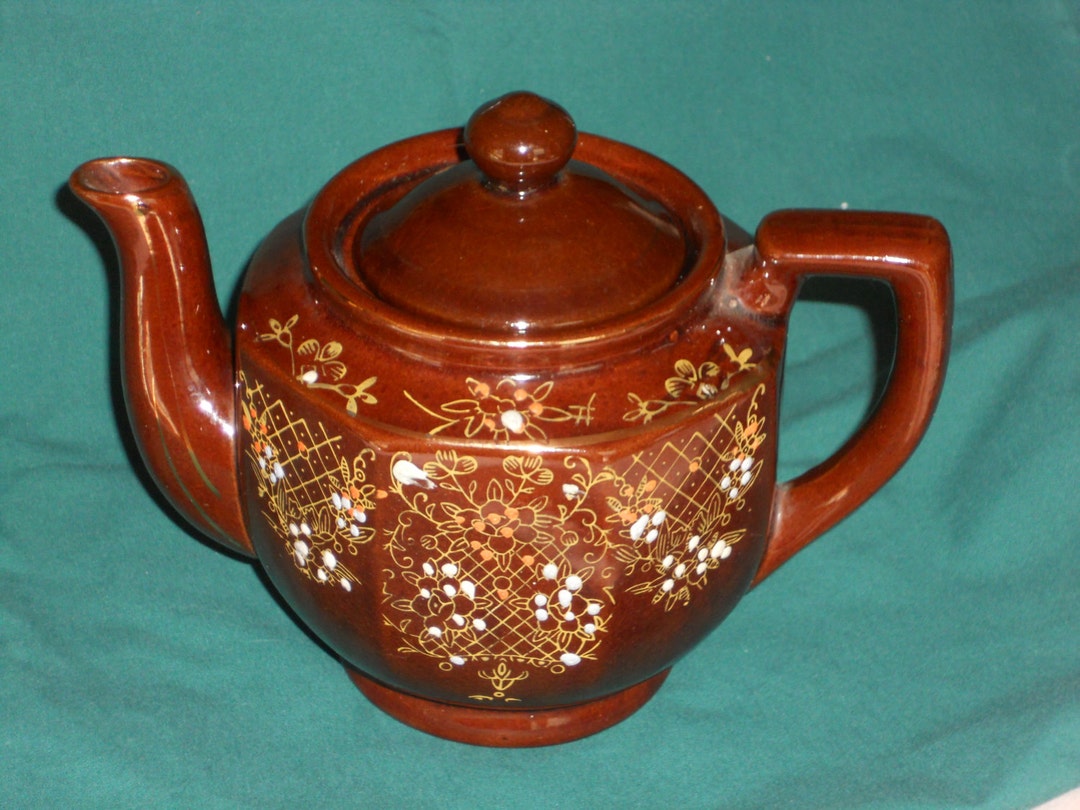 Vintage Relco Redware, Japan 1950-1960’s “brown Betty” Teapot With Lid ...