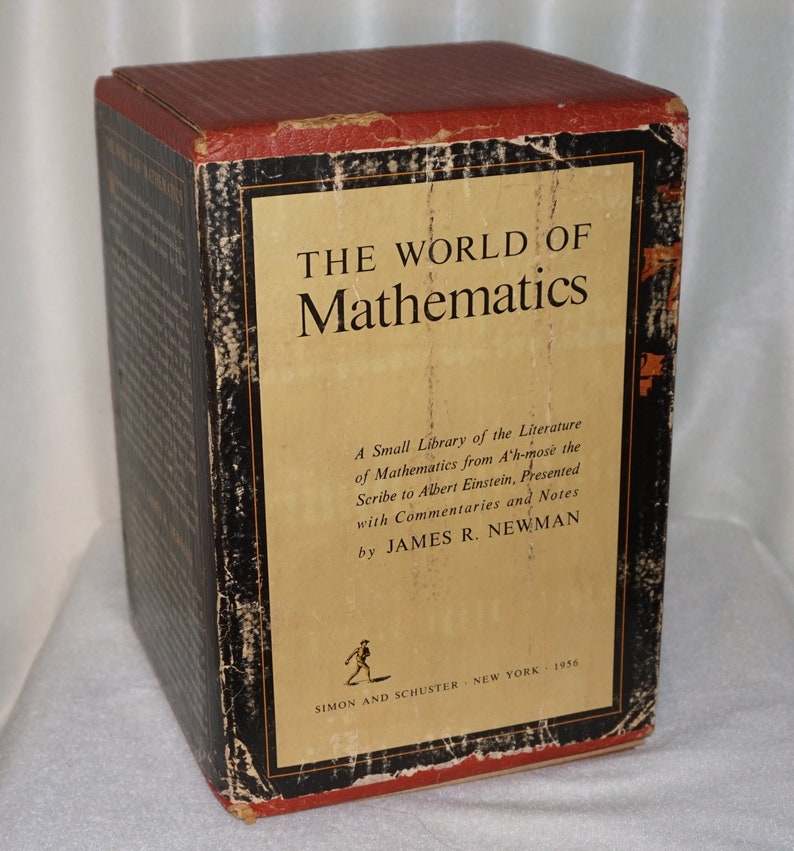 Vintage 4 Volume Mathematic Book Collection by John Newman. the World ...