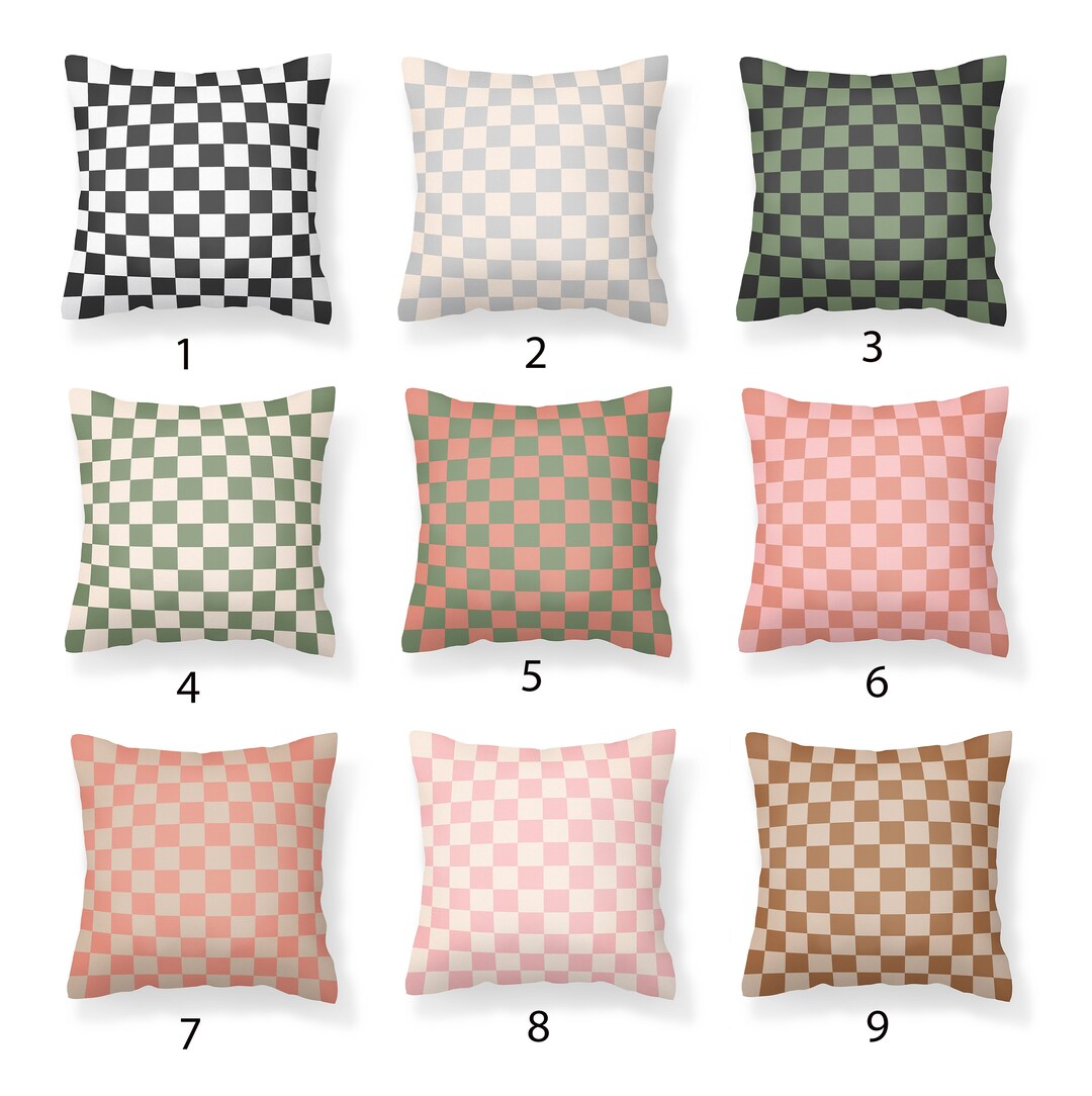 Checkerboard Pillow Covers, Pillow Covers 18x18, Pillow Covers 16x16 ...