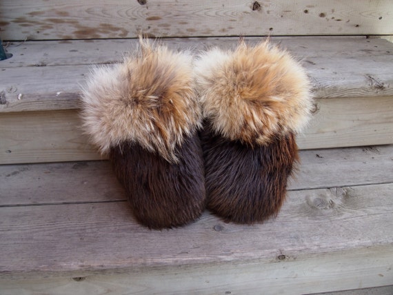 FREE SHIPPING Custom Recycled Beaver Fur Mittens - Etsy Canada