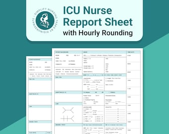 ICU Nurse Report Sheet With Hourly Rounding - Etsy