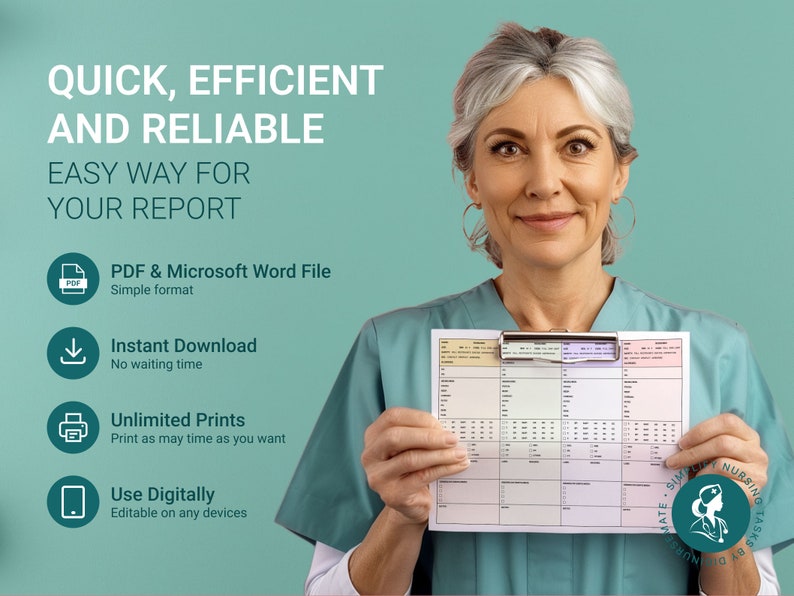 ER Nurse Brain Report Sheet for 4 Patients, Emergency Nursing ...