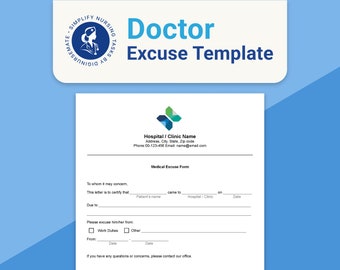 Doctor's Excuse Sick Leave Letter Template for Work Medical Leave of ...