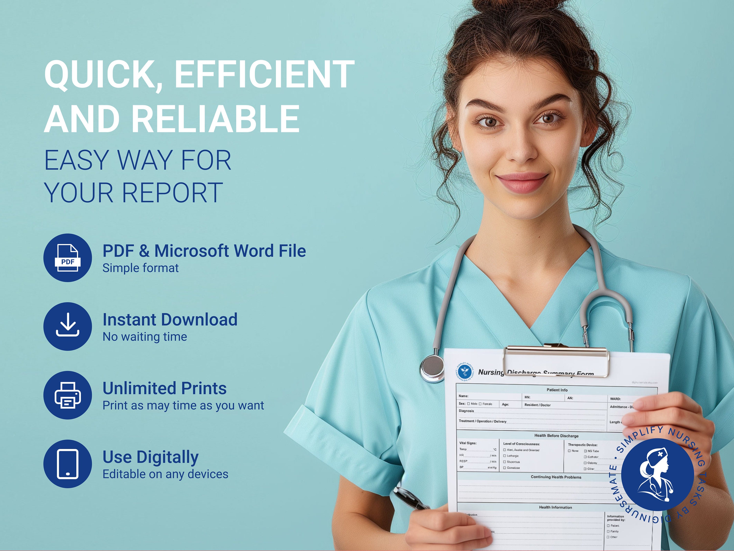 Nursing Discharge Summary Form: Patient Discharge Template (PDF & DOCX ...