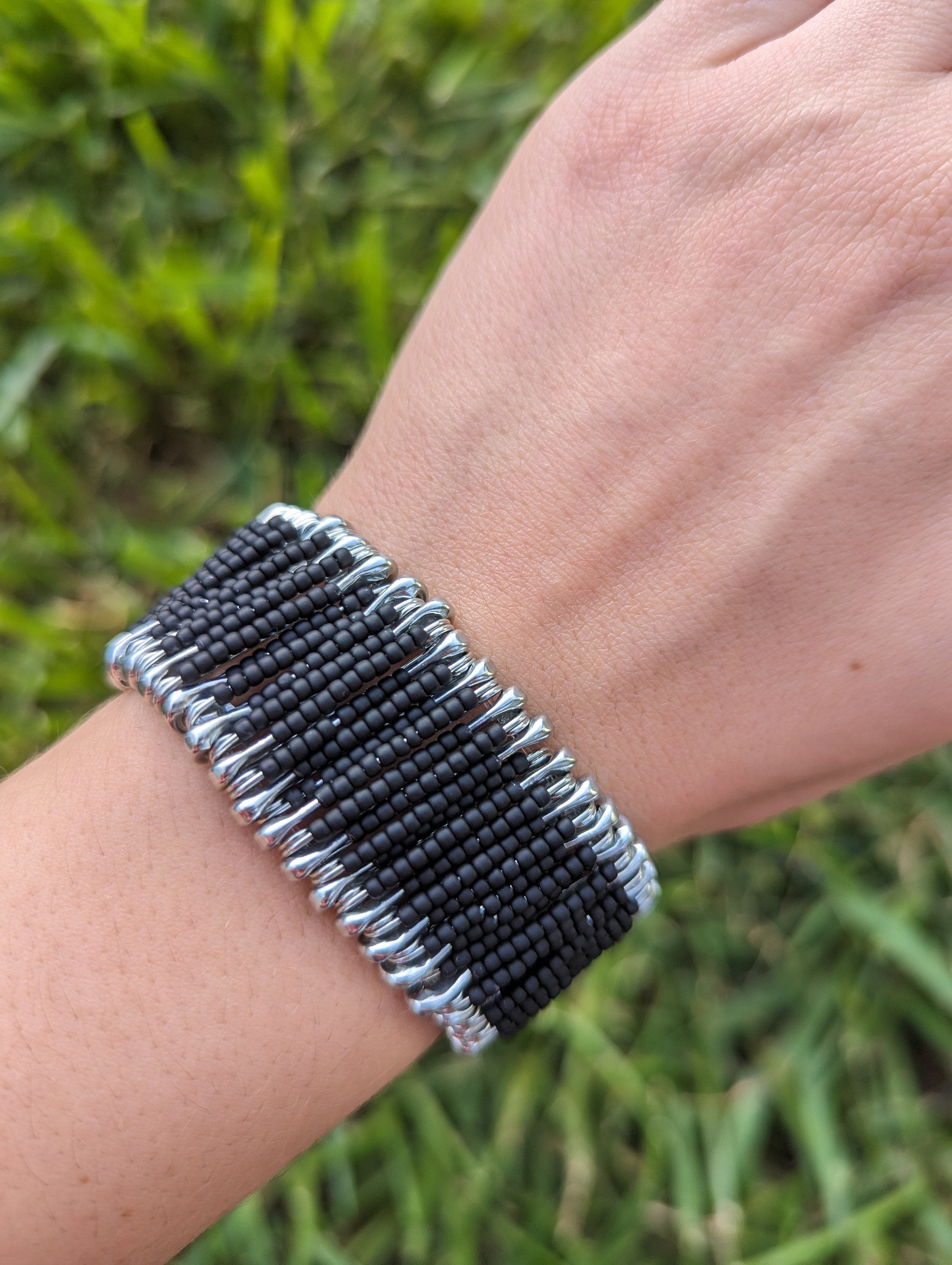 Safety Pin Bracelet - Upcycled - Multiple Colors Available- Made to ...