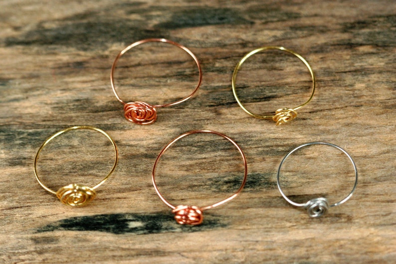 Swirl Rings - Wire Rings - Rose Ring - Wire Wrapped - Knot Ring ...