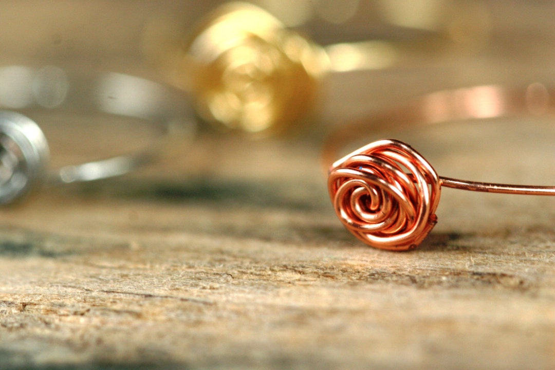 Swirl Rings - Wire Rings - Rose Ring - Wire Wrapped - Knot Ring ...