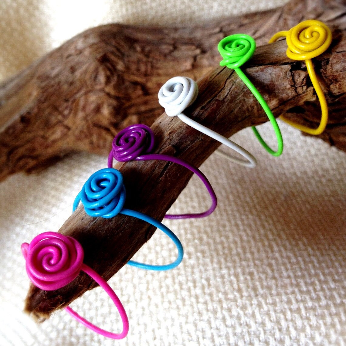 Swirl Rings - Wire Rings - Rose Ring - Wire Wrapped - Knot Ring ...