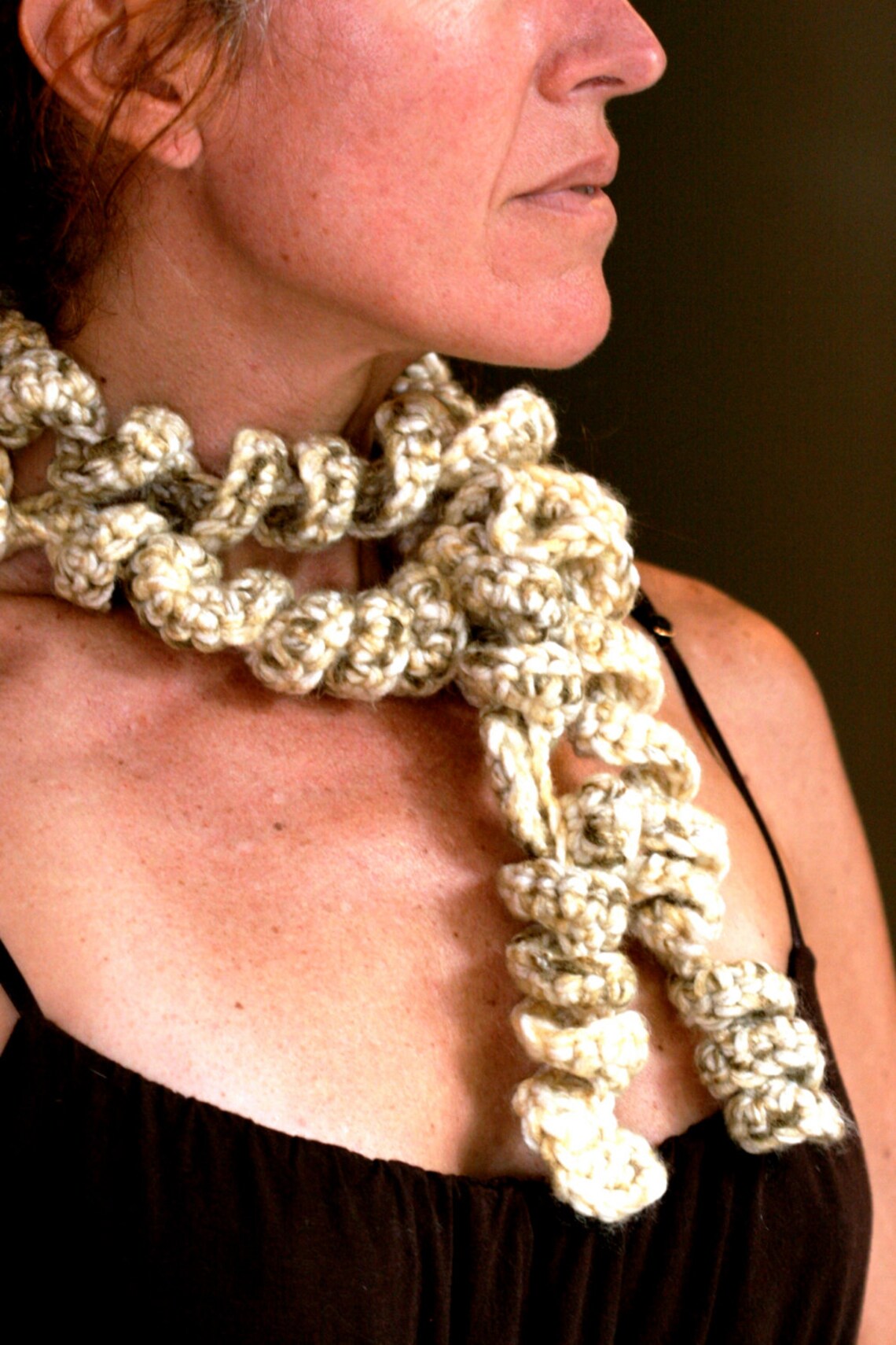 Swirl Scarf Crochet Scarf Winter Accessories Handmade Several Colors ...