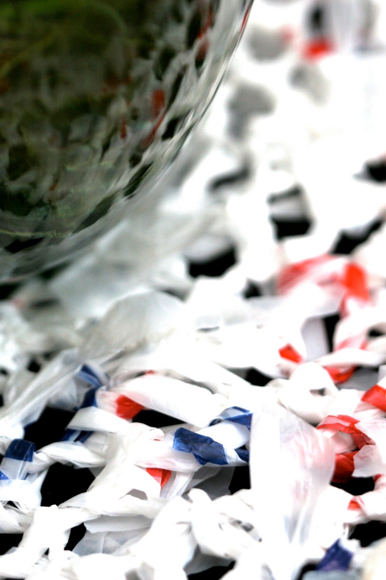 Plastic Bag Mat - Place Mat - Recycled - Upcycled - Grocery Bag Mat ...