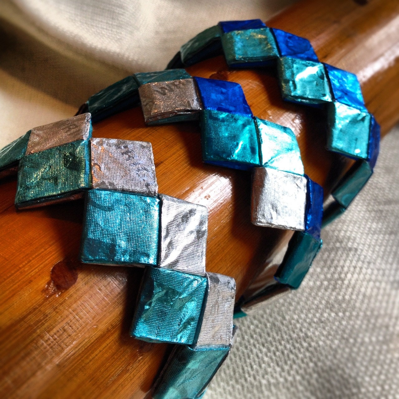 Gum Wrapper Bracelet Wrapper Bracelet 5 Gum Recycled Upcycled Metallic ...