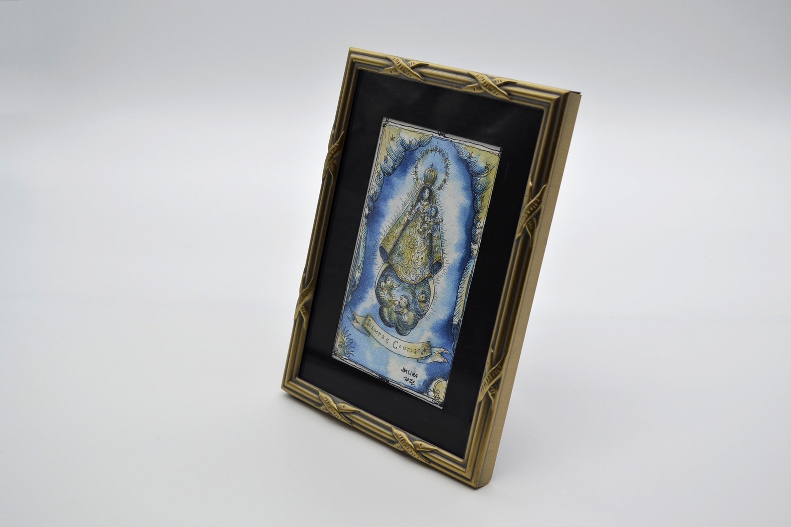 Religious Image Watercolor Painting Signed Giclee Caridad Del Cobre ...