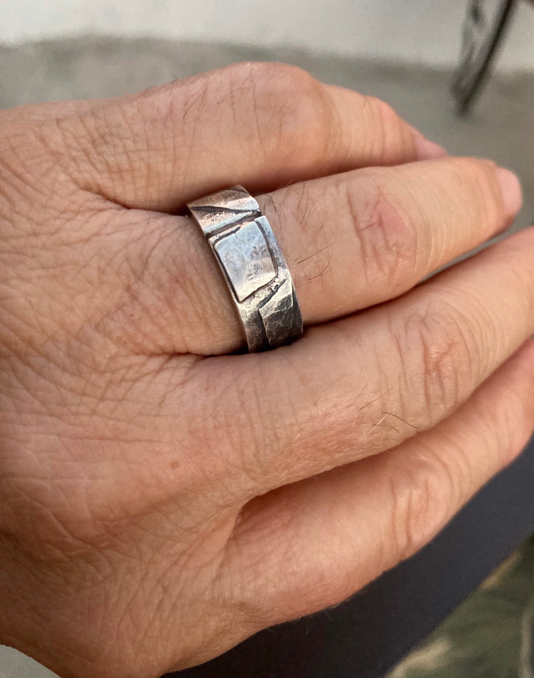 Heavily Distressed Ring - Etsy