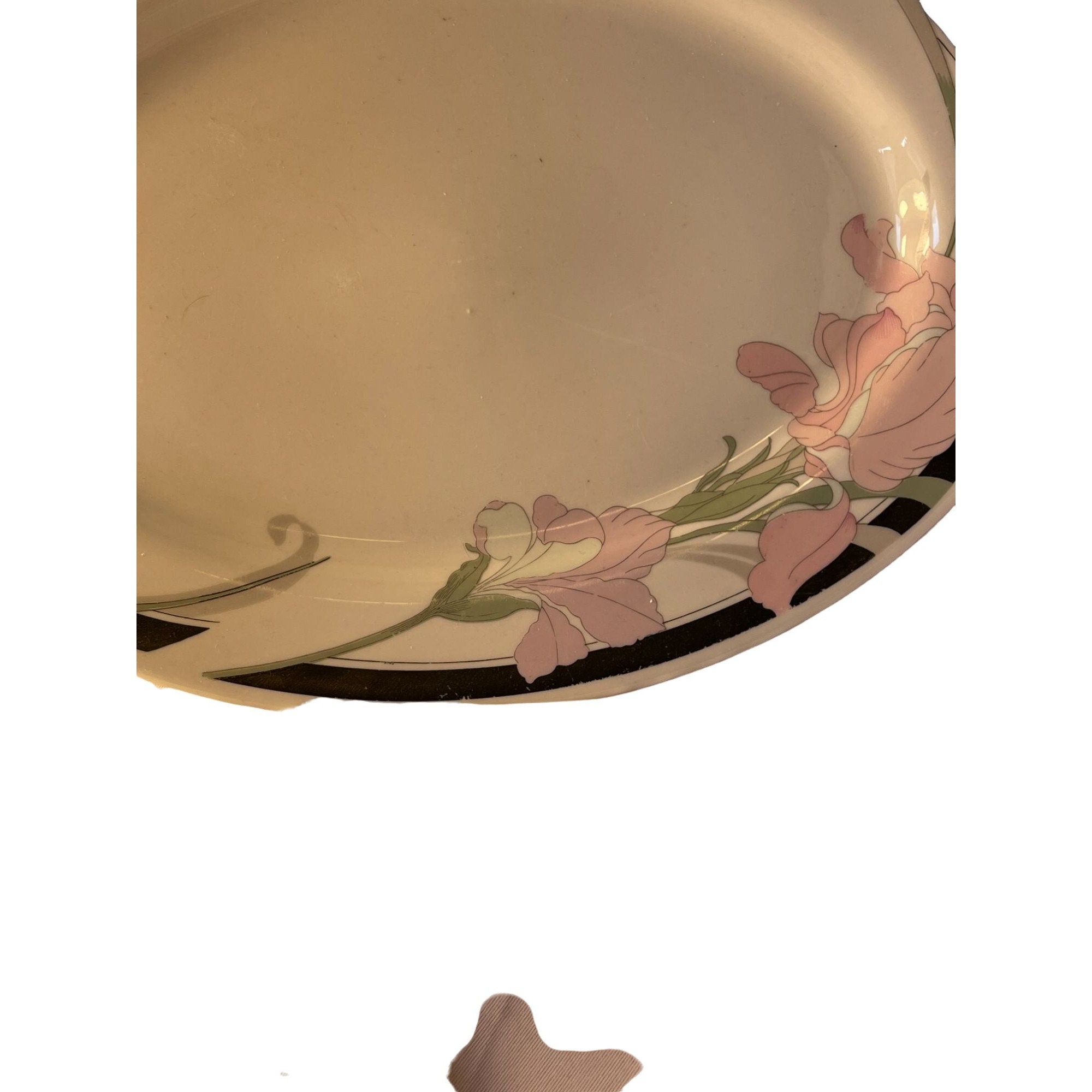Gibson Platter Calla Lily 14" X 10" Steak Platters Flower Floral ...