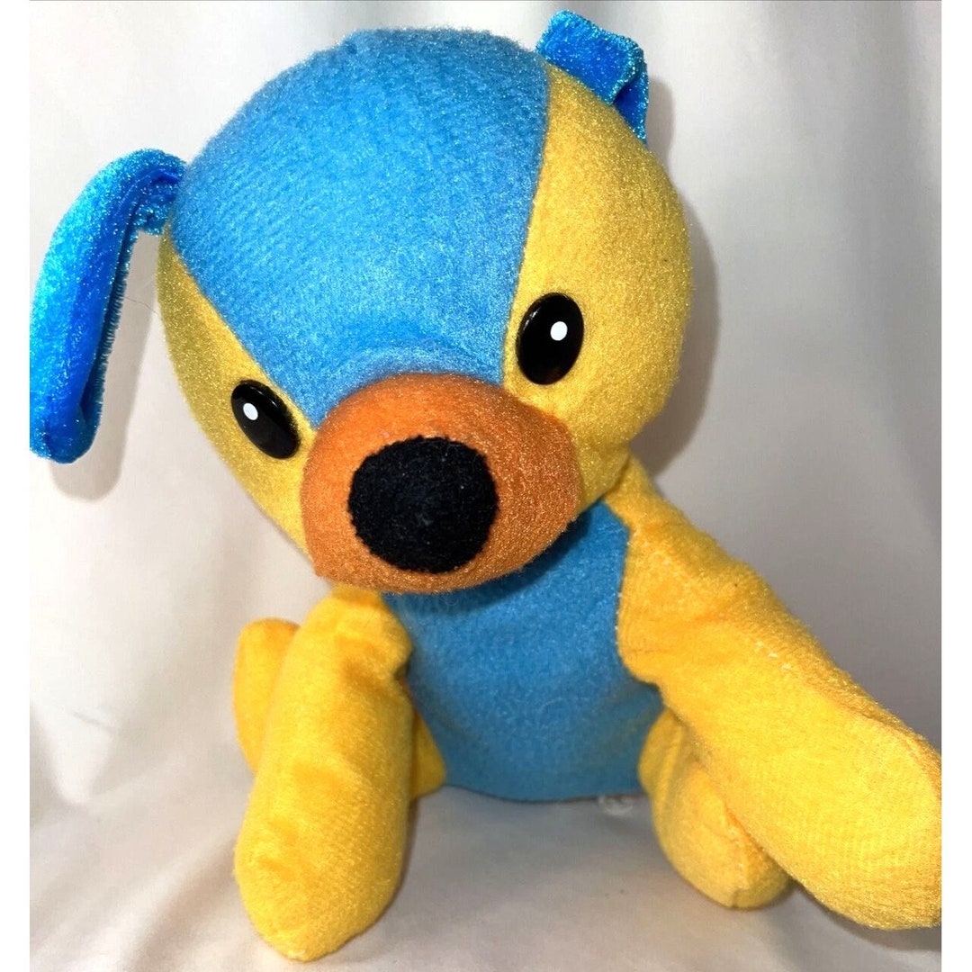 Kelly Toy Plush Animal Dog Puppy Blue Yellow Orange Black 8 Inches Tall ...