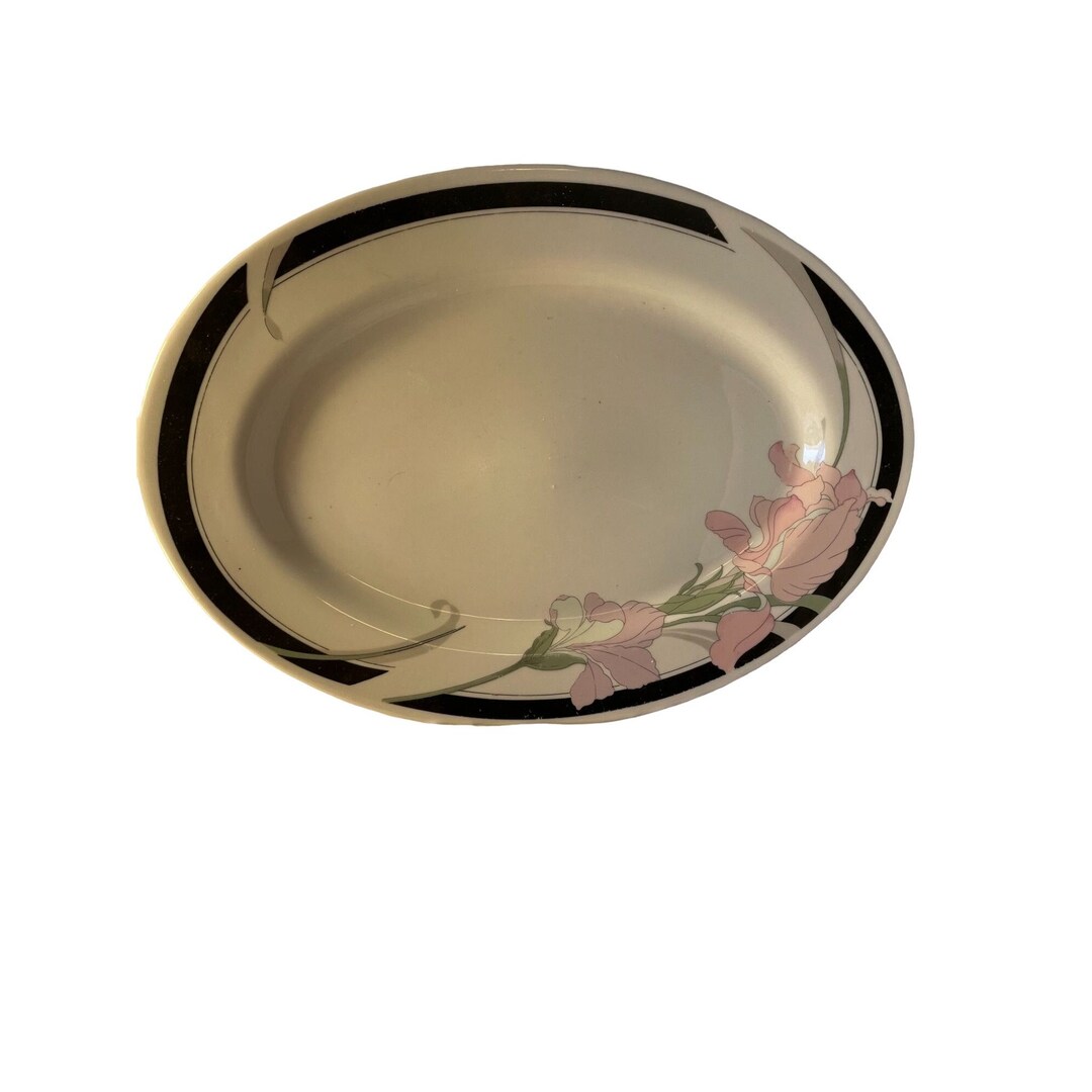 Gibson Platter Calla Lily 14" X 10" Steak Platters Flower Floral ...