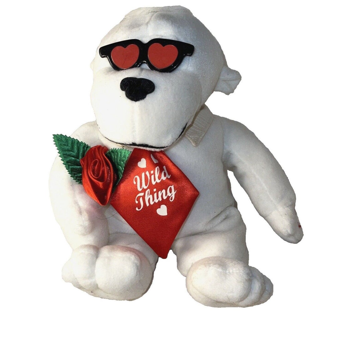Flannel Stuffed Plush Animal Monkey WILD THING Plays Song Eyeglasses ...