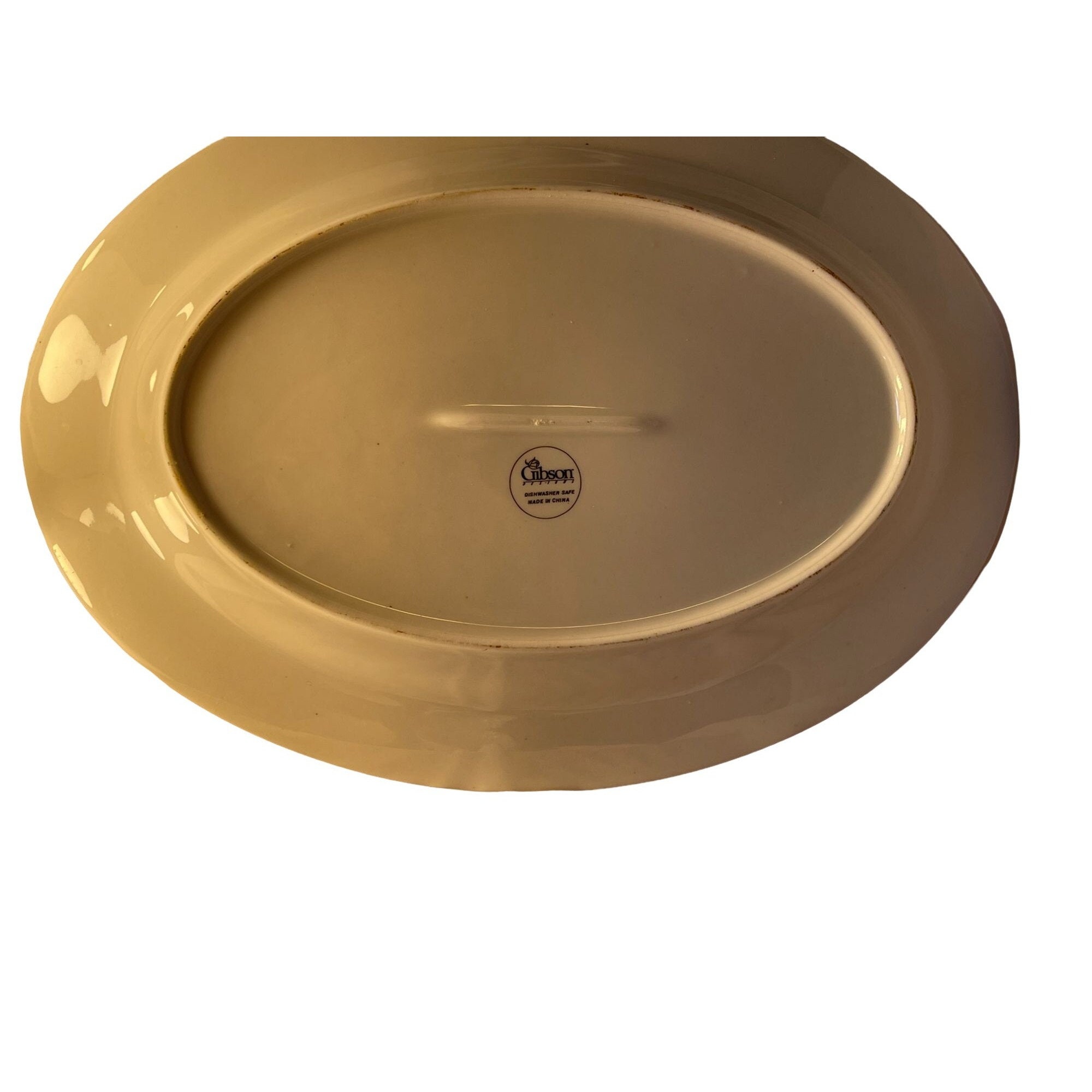 Gibson Platter Calla Lily 14" X 10" Steak Platters Flower Floral ...