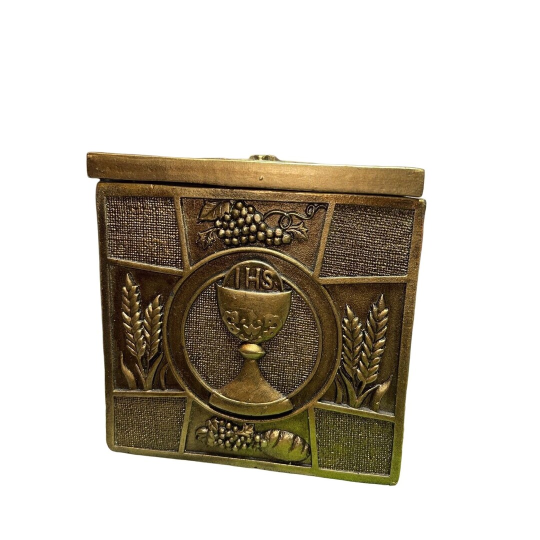 Hidden Treasure Box With Lid Religious Scripture Jeremiah 29:11 Gold ...
