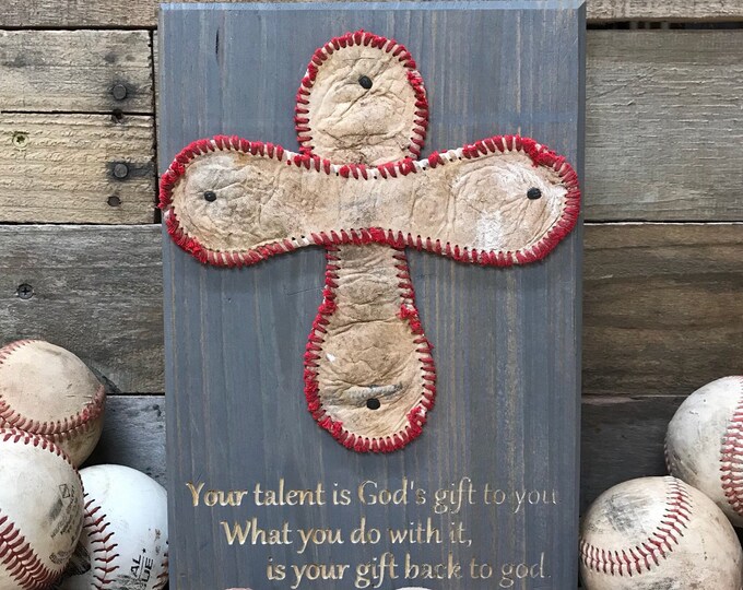 Baseball Cross Plaque With Engraving. #900 - Etsy