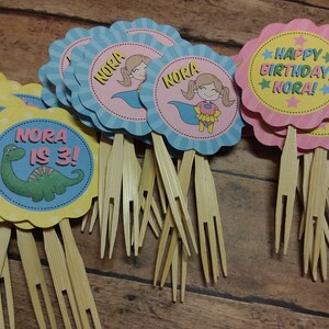 Custom Designed and Assembled Cupcake Toppers - Any Theme or Color ...
