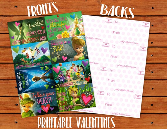 Tinkerbell Valentine Set of 8 - Instant Download - Print at Home by ...