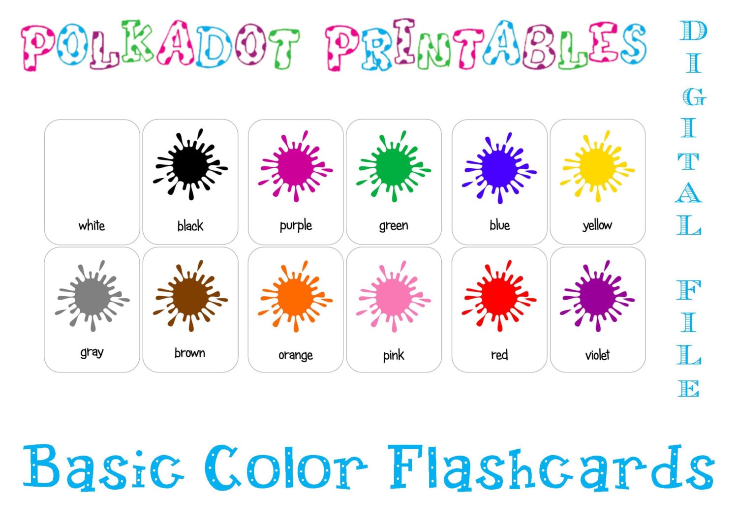 Primary Color Flash Cards