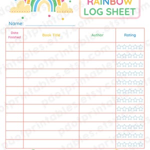 Reading Rainbow Challenge Printable Set - Summer Reading Log ...