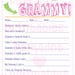 All About My Grammy Happy Birthday Questionnaire - Instant Downloadable ...