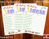 All About My Poppy Father's Day Questionnaire - Instant Downloadable ...