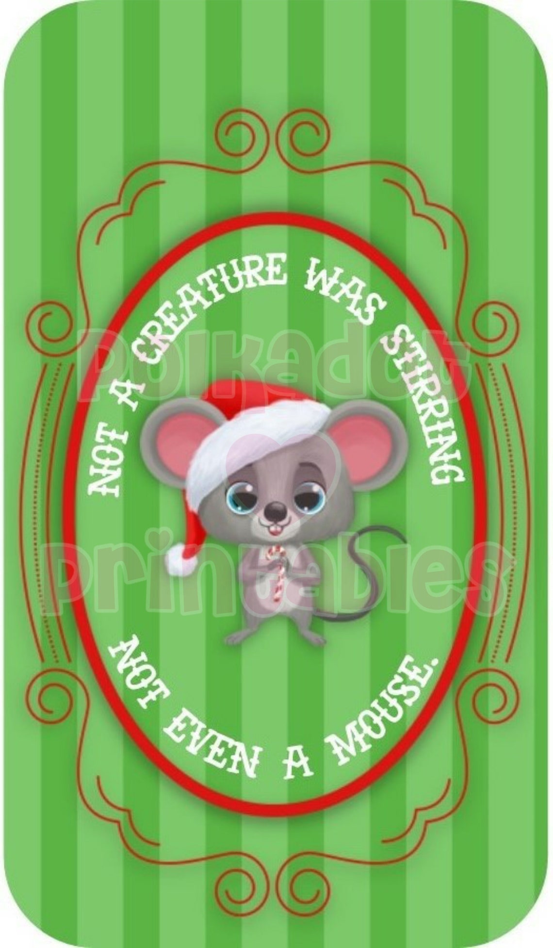 Not a Creature Was Stirring Not Even a Mouse Gift Tags - Etsy