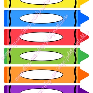Fill in the Blank Crayon Classroom Labels - Digital Printable Files PDF ...