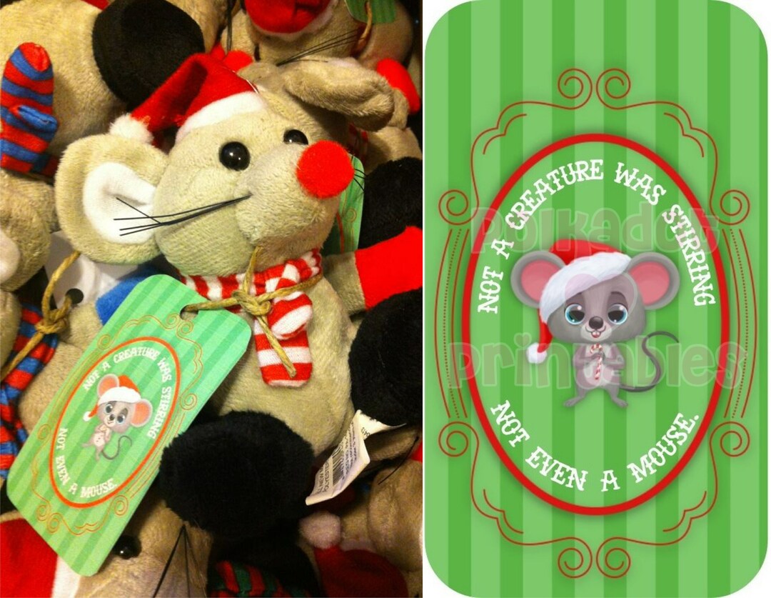 Not a Creature Was Stirring, Not Even a Mouse Gift Tags Instant Digital ...