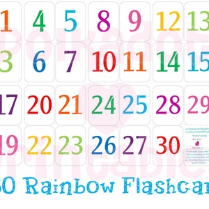 Printable Flashcards 0-30 - Instant Download for Preschool Learning ...