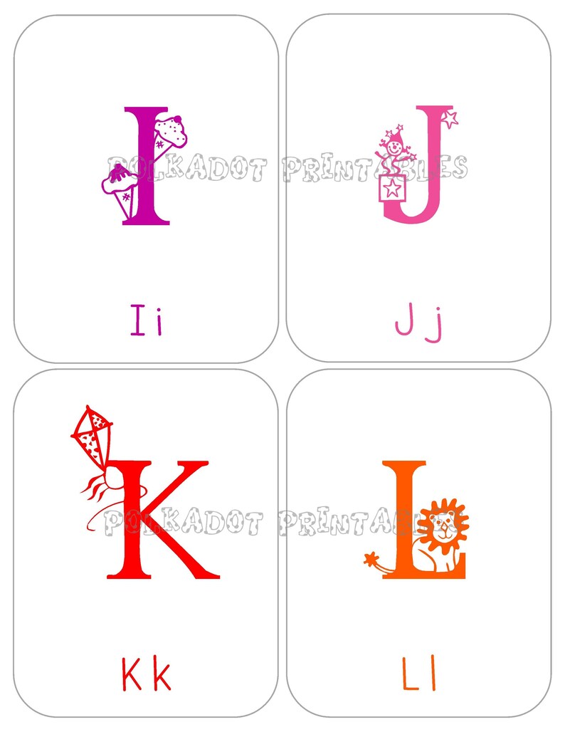 Alphabet Flashcards - Upper & Lowercase Instant Download PDF for ...