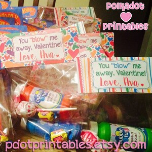 PERSONALIZED You Blow Me Away, Valentine Printable Bag Toppers Fro ...