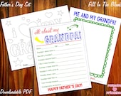 All About My Poppy Father's Day Questionnaire - Instant Downloadable ...